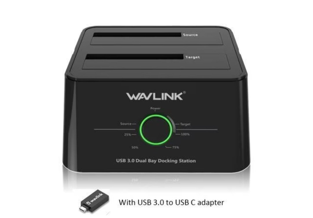 Wavlink USB 3.0 Dual Bay HDD/SSD Docking Station with UASP (6Gbps) for ...