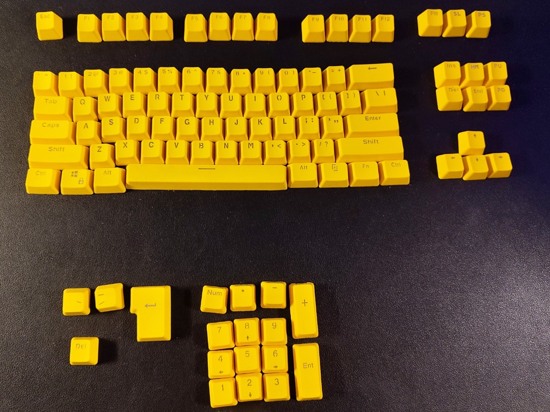 Yellow keycaps (backlit), Computers & Tech, Parts & Accessories ...