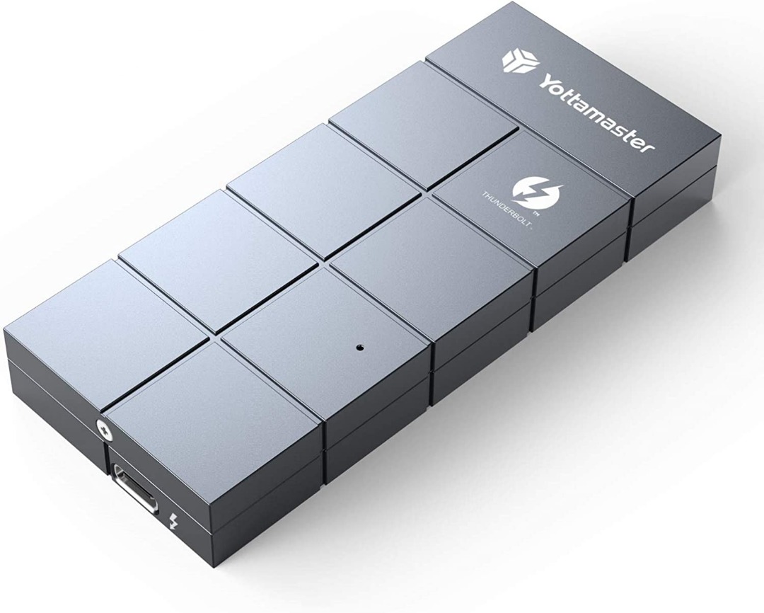 Yottamaster Thunderbolt 3 (40Gbps) M.2 NVMe SSD Enclosure, PCI-E 3.0 X4 ...