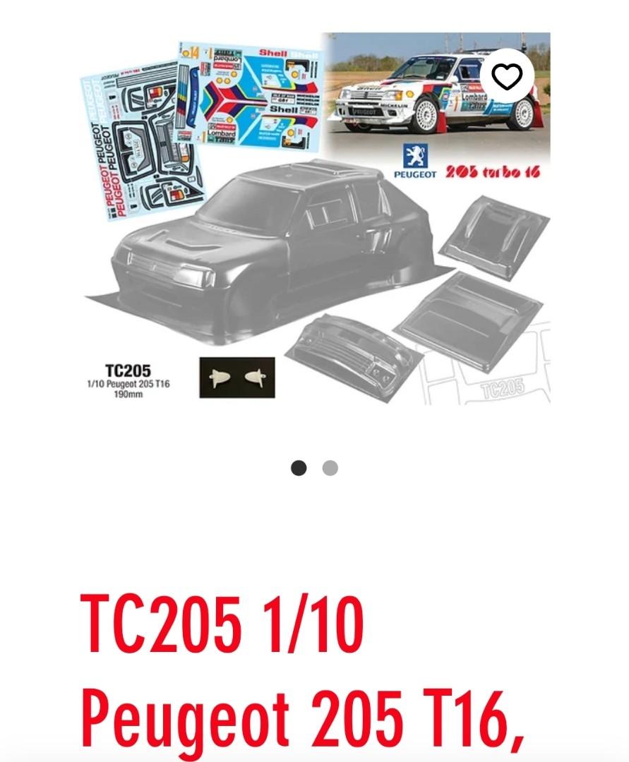 1/10 RC Rally Peugeot 205 shell, Hobbies & Toys, Toys & Games on Carousell