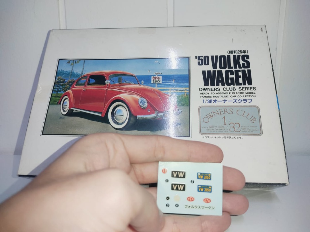 2004 ARII OWNERS CLUB - 1950s VOLKSWAGEN BEETLE STICKER FOR MODEL KIT ...