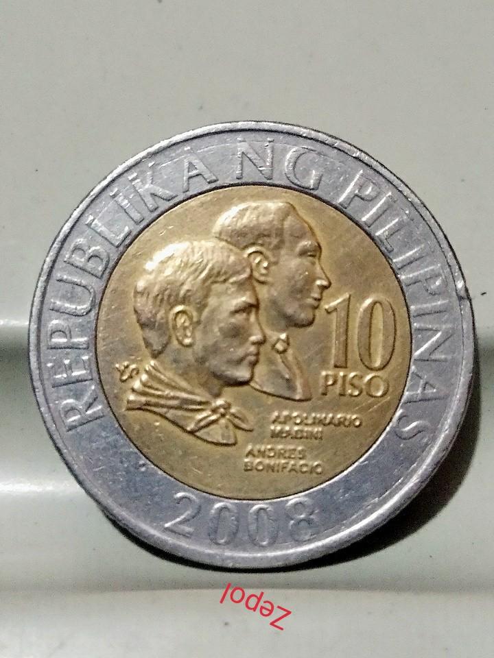 2008 10 peso bsp reverse 3a ERROR COIN, Hobbies & Toys, Memorabilia ...