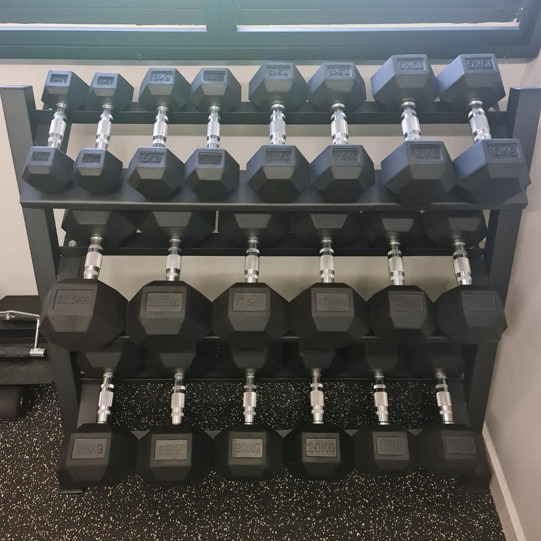 BNIB INSTOCK 3 Tier Dumbell Gym Rack ( Dumbbells Sold Separately ...
