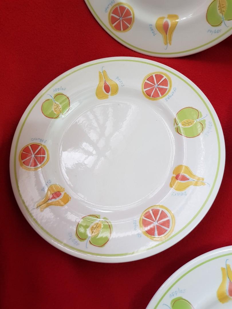 4 pcs 8.75- inch John Tams plates, Furniture & Home Living, Kitchenware ...