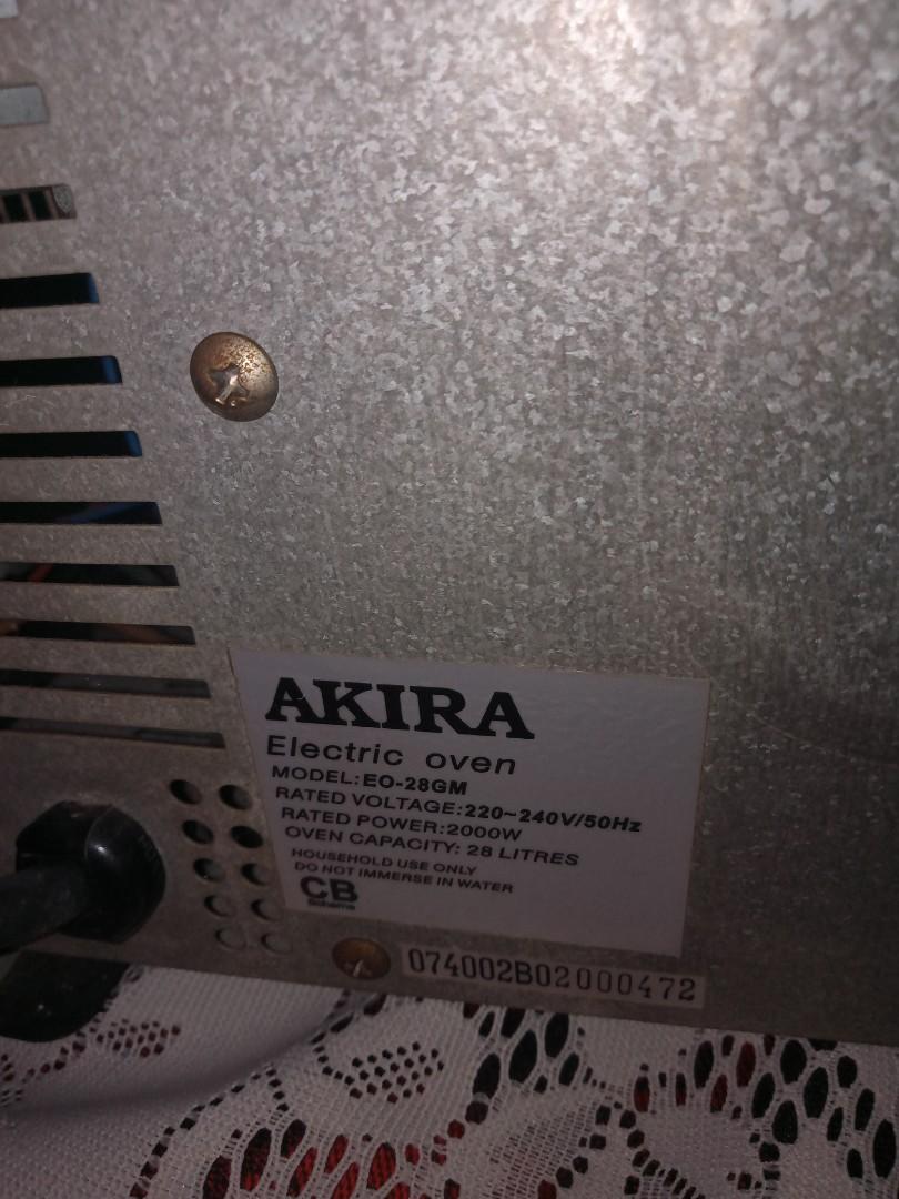 Akira Electric Oven, Furniture & Home Living, Kitchenware & Tableware ...
