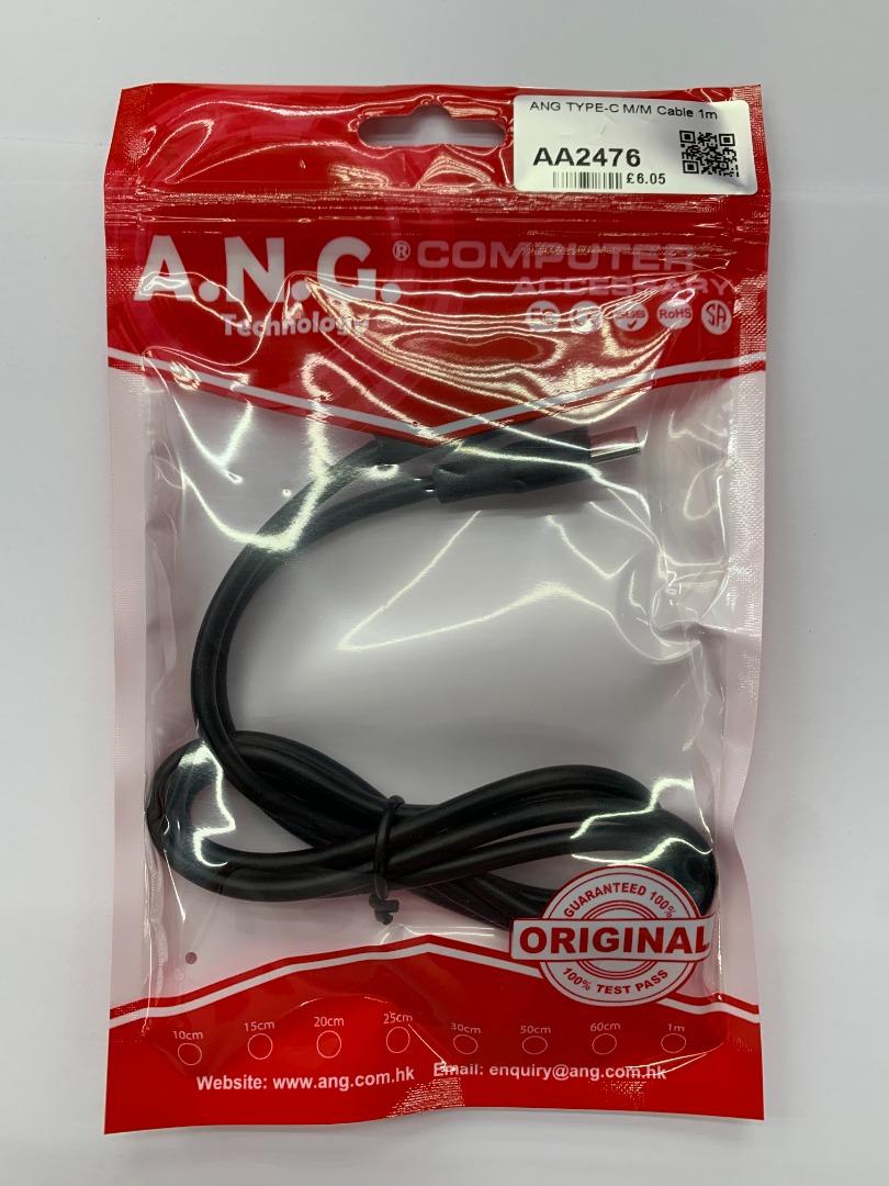 ANG Type-C3.1 Male to Male PD40W~100W Charging Cable, 電腦＆科技, 電腦周邊及配件 ...
