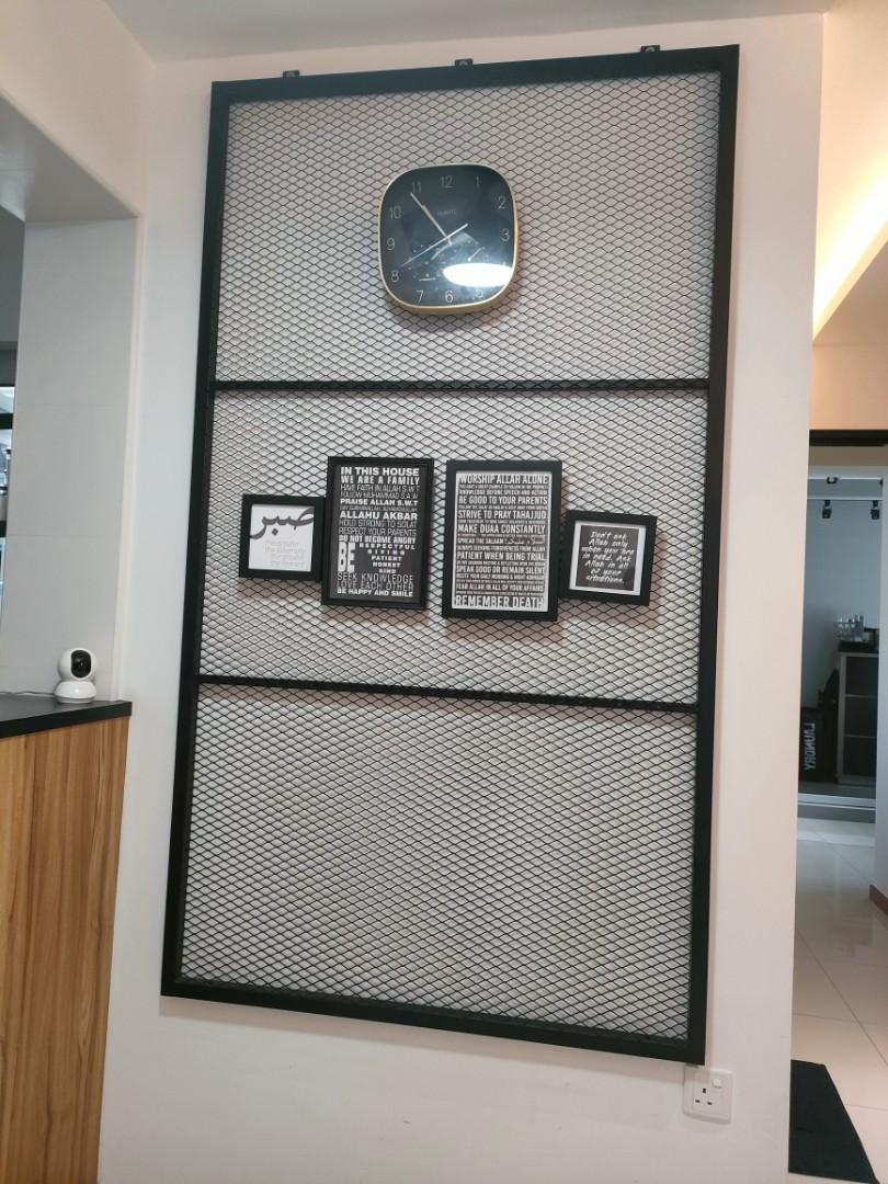 Black Wire Mesh, Furniture & Home Living, Home Decor, Wall Decor on ...