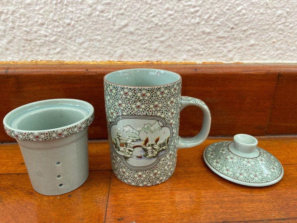 Brand New Chinese Celadon Mugs - with pottery stamp, Furniture & Home ...