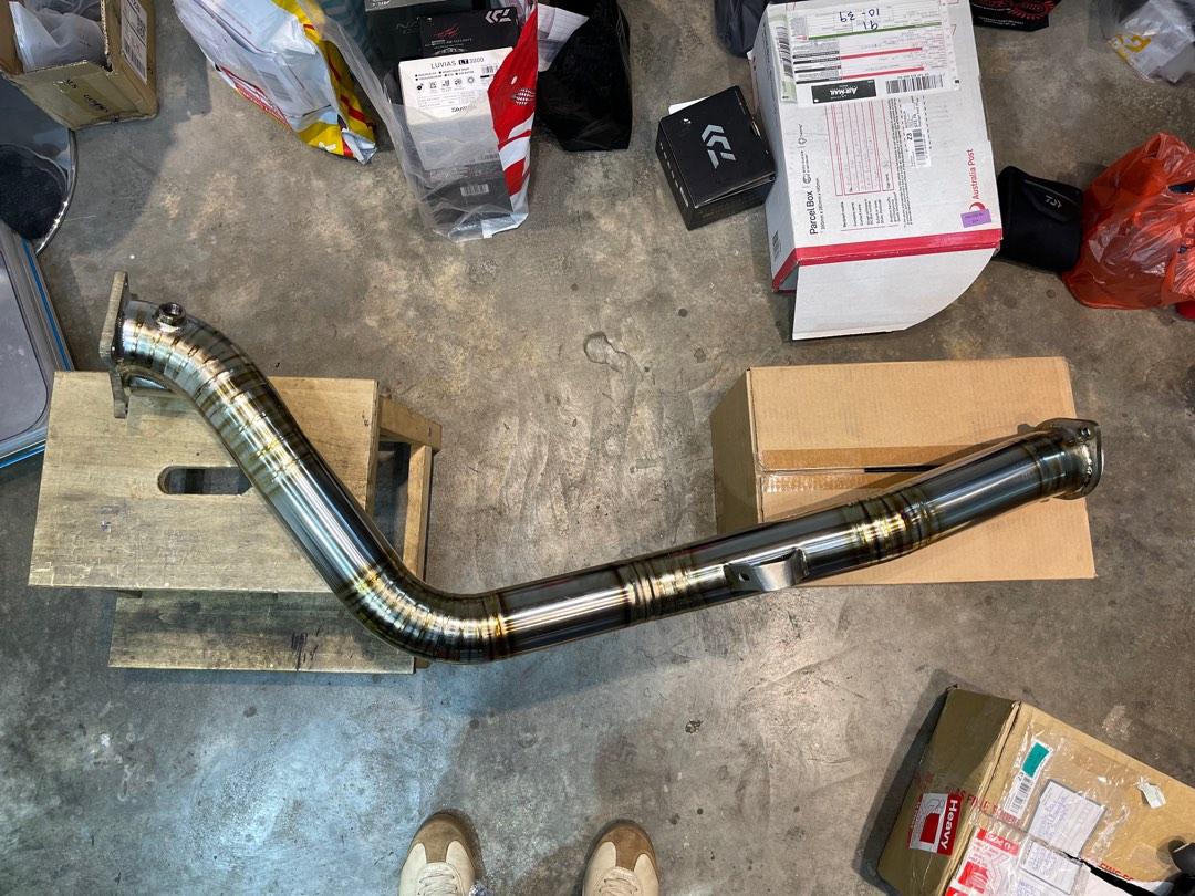 Brand new custom Titanium Downpipe for GDB and GC WRX STI TWINSCROLL ...