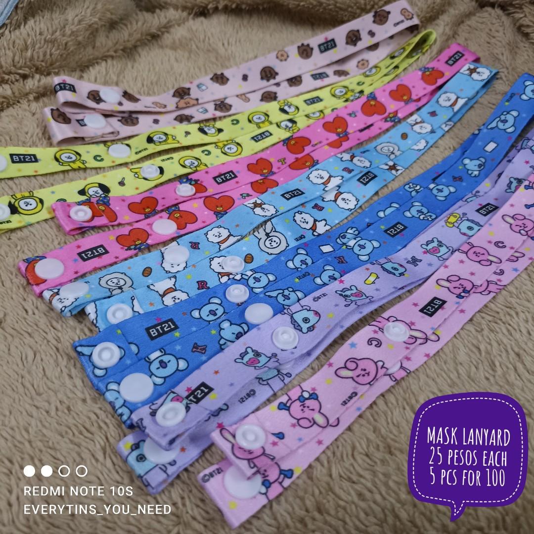 BT21 STICKY NOTE AND LANYARD, Hobbies & Toys, Stationary & Craft ...