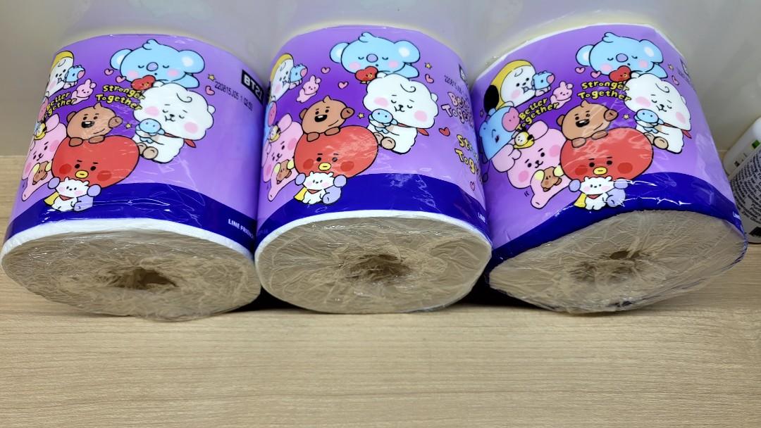 BTS BT21 Vinda Prestige Bathroom Tissue 3 ply, Hobbies & Toys ...