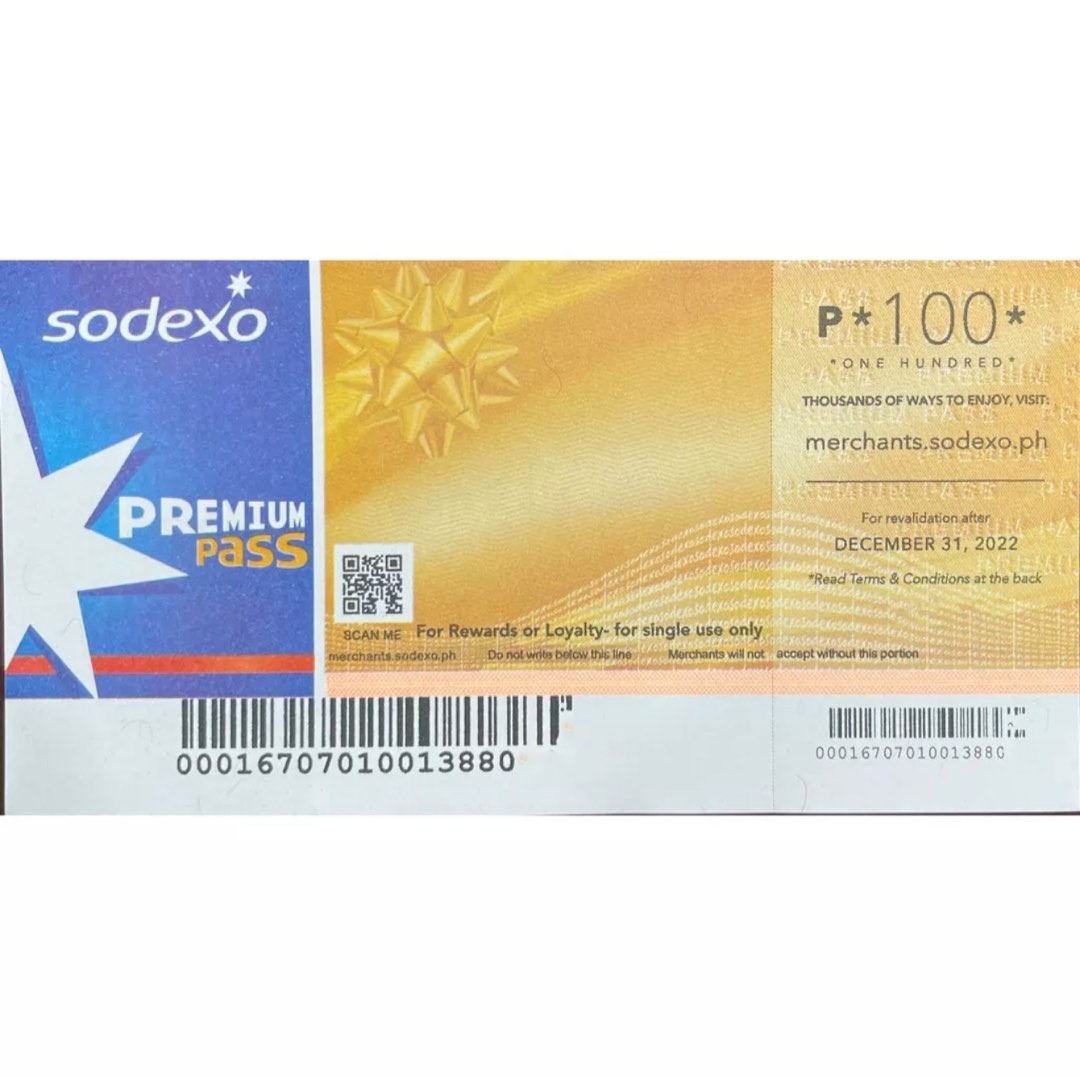 Buy And Sell Sodexo Premium Pass Gift Check SM Gift Check Sodexo GC SM