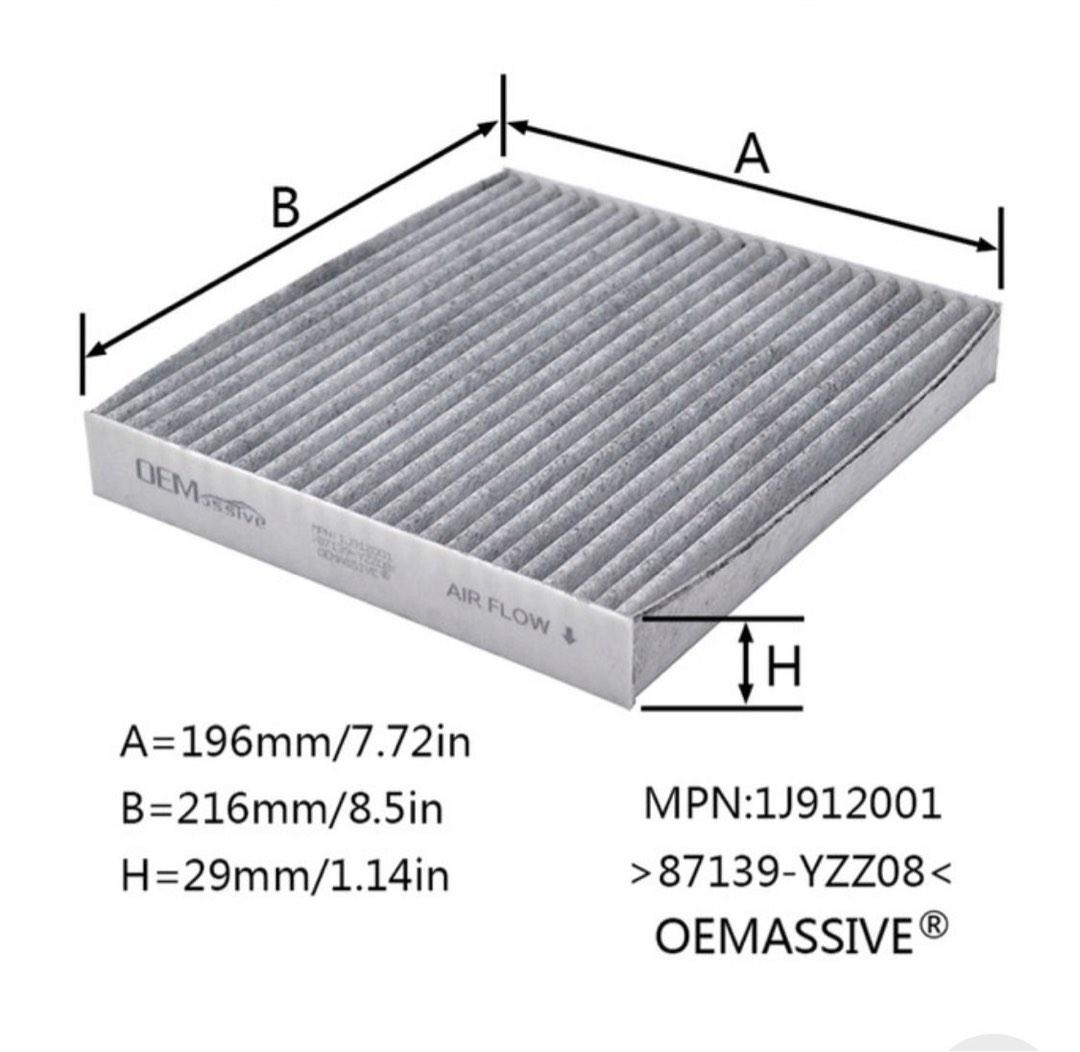 Car aircon cabin filter, Car Accessories, Accessories on Carousell