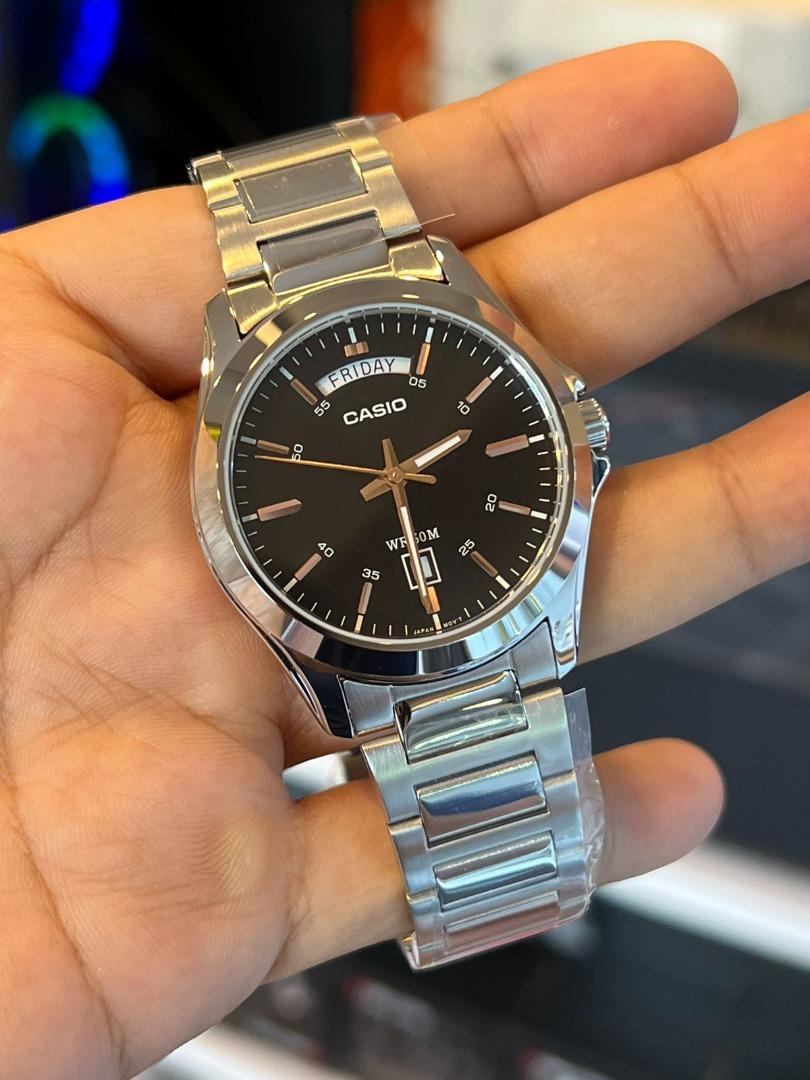 Casio Analog Day Date Stainless Steel Mens Watch Mtp 1370d 1a2 Mens Fashion Watches