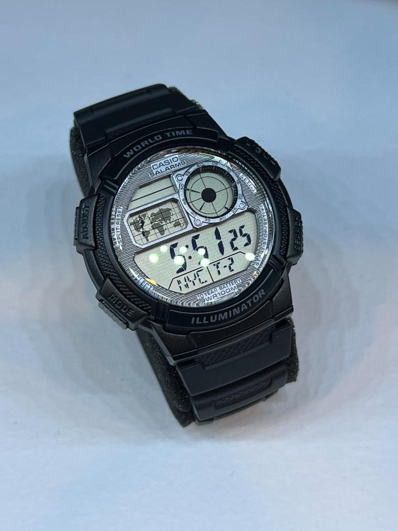 CASIO World Time Digital Resin Band Unisex Watch AE-1000W-7AV, Men's Fashion, Watches ...
