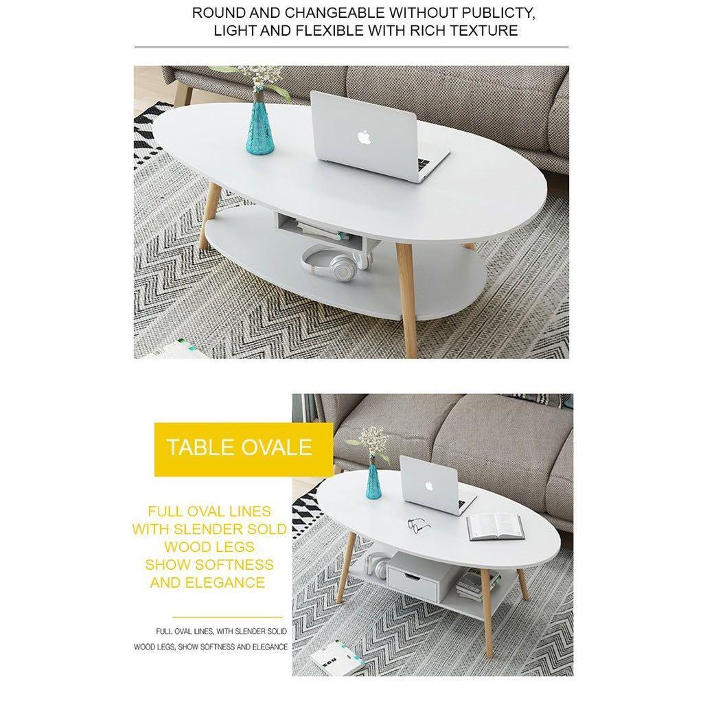 center table tear shape table oval shape table, Furniture & Home Living ...