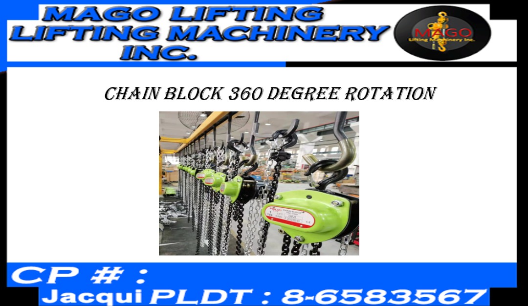 Chain Block 360 Degree Rotation 2 Tons x 3 Meters, Commercial ...