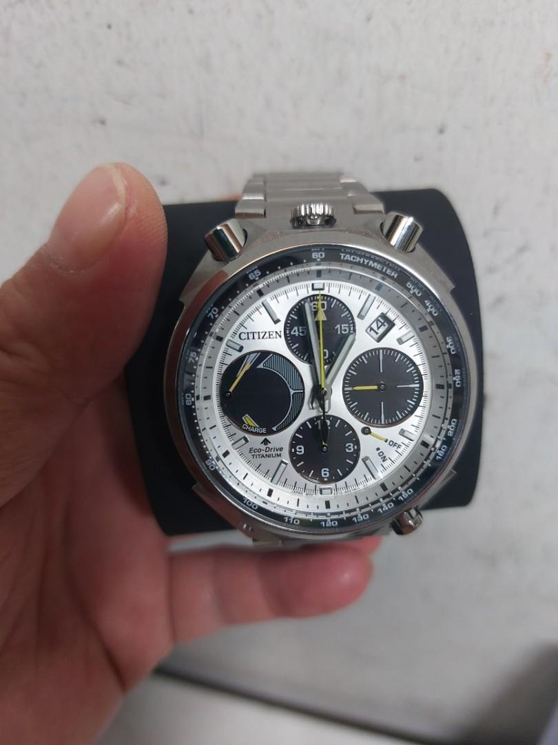 Citizen av0080-88a 43mm bull head full titanium, Men's Fashion, Watches ...
