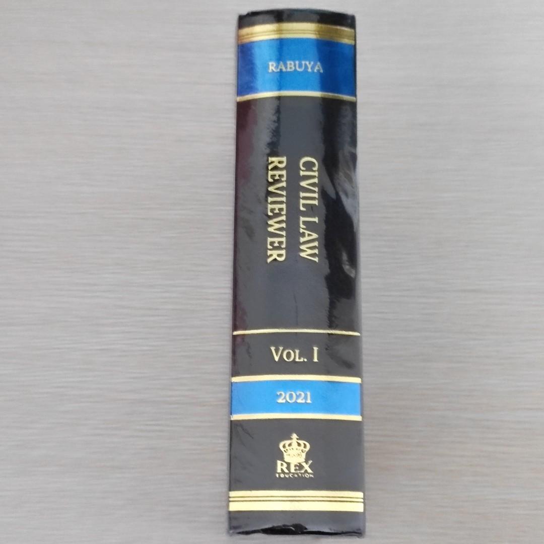 Civil Law Reviewer Vol 1 - Rabuya, Hobbies & Toys, Books & Magazines ...