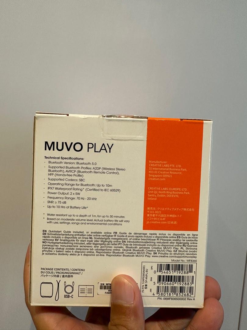 Creative Muvo Play Potable Bluetooth Speaker, Audio, Portable Music ...