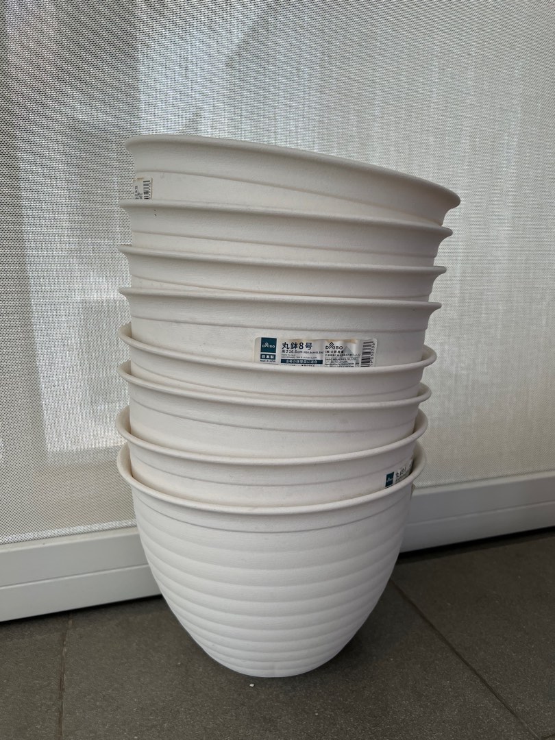 Daiso pots, Furniture & Home Living, Gardening, Pots & Planters on ...