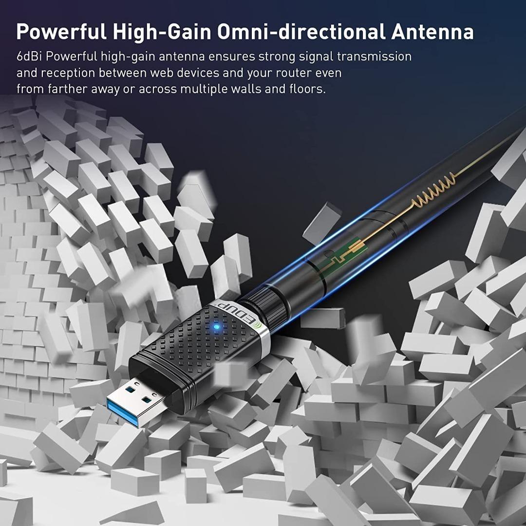 Edup Mbps Usb Wifi Dongle Usb Wifi Adapter With Dbi Antenna Ac Dual Band Ghz