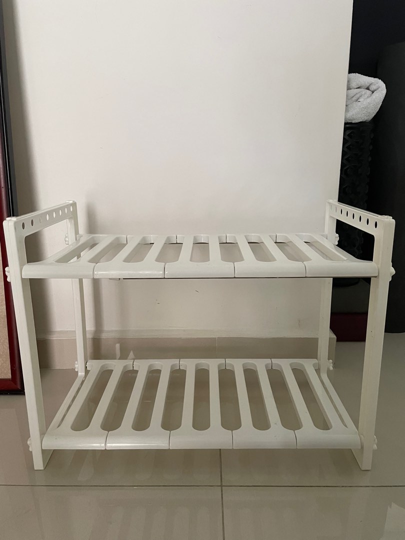 Extendable Plastic Shelf / Rack, Furniture & Home Living, Furniture ...