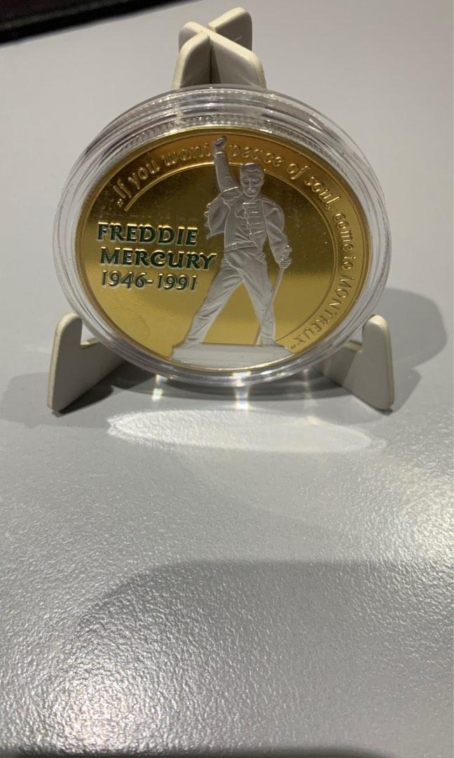 Rare Freddie Mercury gold-plated souvenir coin from Montreux ...