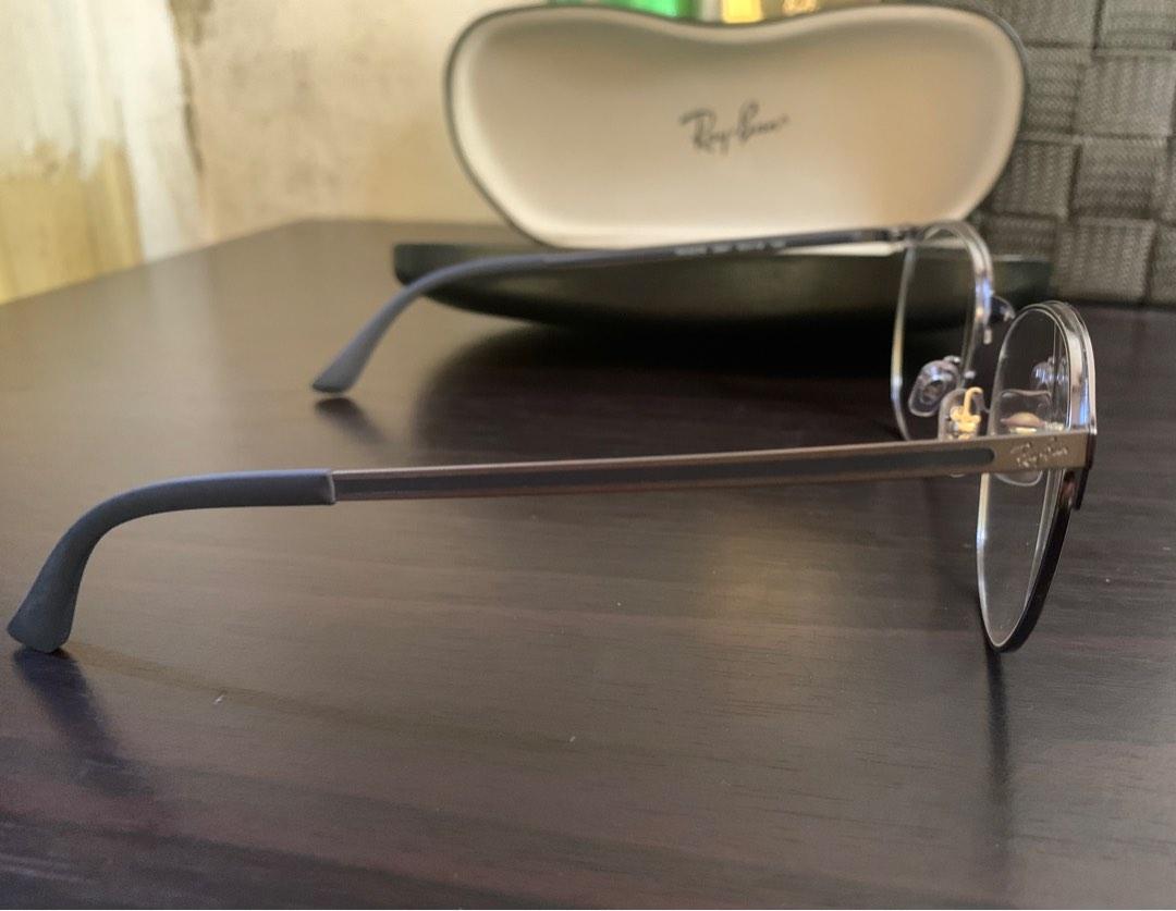 Genuine Rayban Eyeglasses RB6375 Silver Navy frame clubmaster style ...