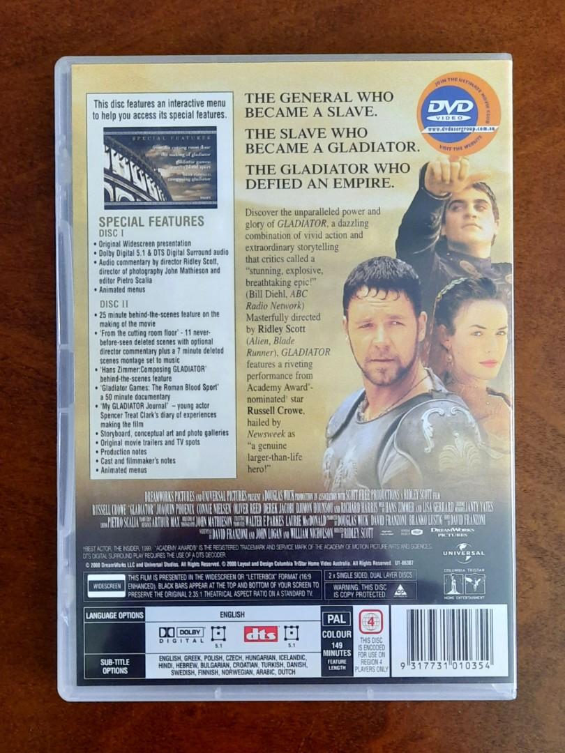 Gladiator (2000 2-DVD Deluxe Collector's Edition), Hobbies & Toys ...