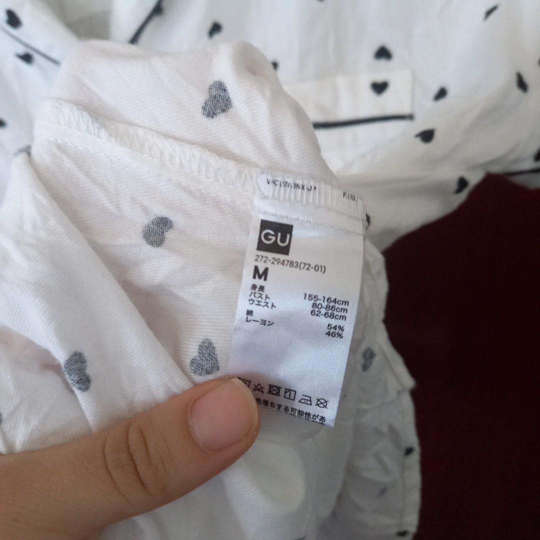 GU JAPAN SLEEPWEAR TOP ONLY ( UNIQLO), Women's Fashion, Undergarments ...