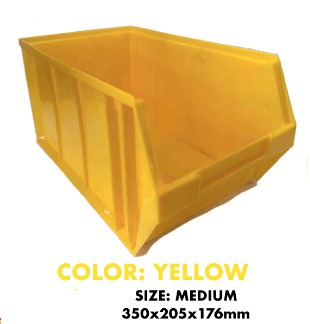 Heavy Duty Stackable Plastic Bin Box Size: Medium 350x205x176mm ...