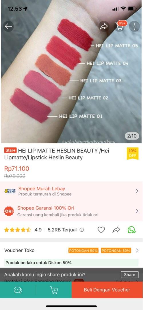 Heslin Lipmatte shade 04, Kesehatan & Kecantikan, Rias Wajah di Carousell