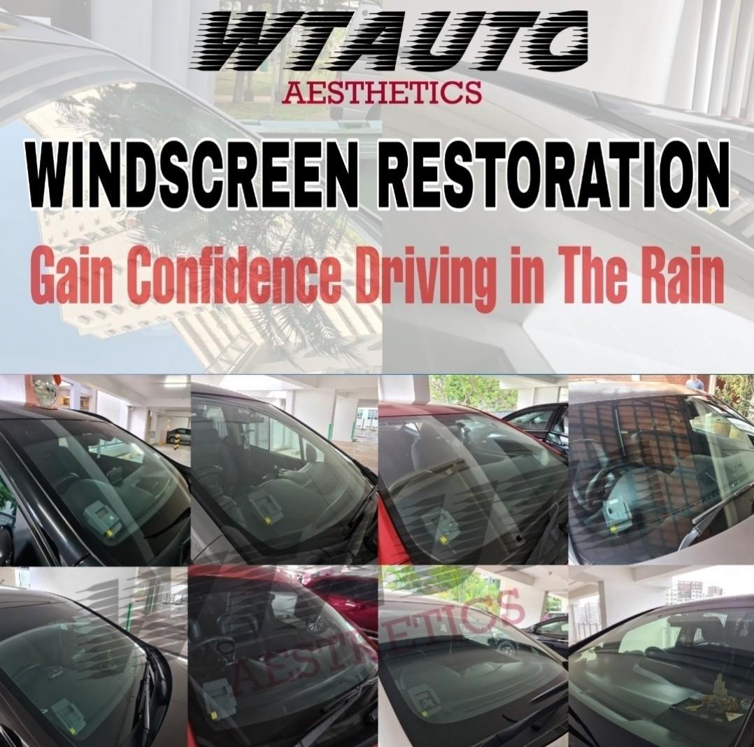 Honda Civic Type R Windscreen Polishing & Coating Hydrophobic Rain ...