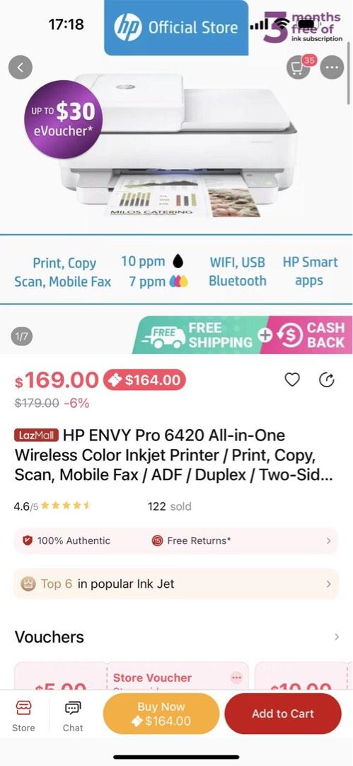 HP envy pro 6420, Computers & Tech, Printers, Scanners & Copiers on ...