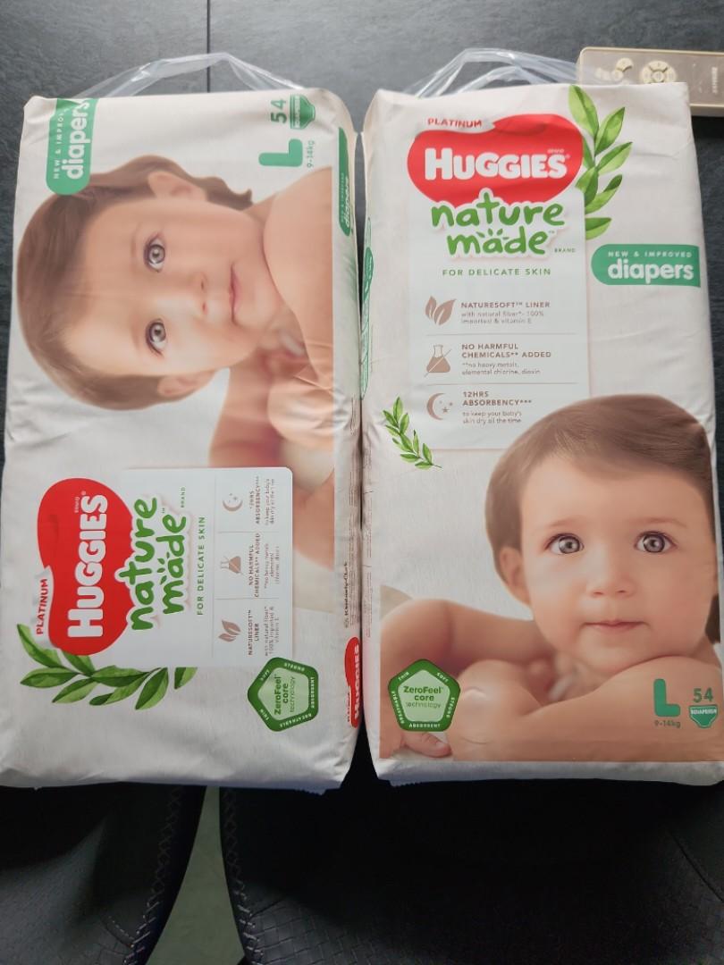 Huggies naturemade size L, Babies & Kids, Bathing & Changing, Diapers ...