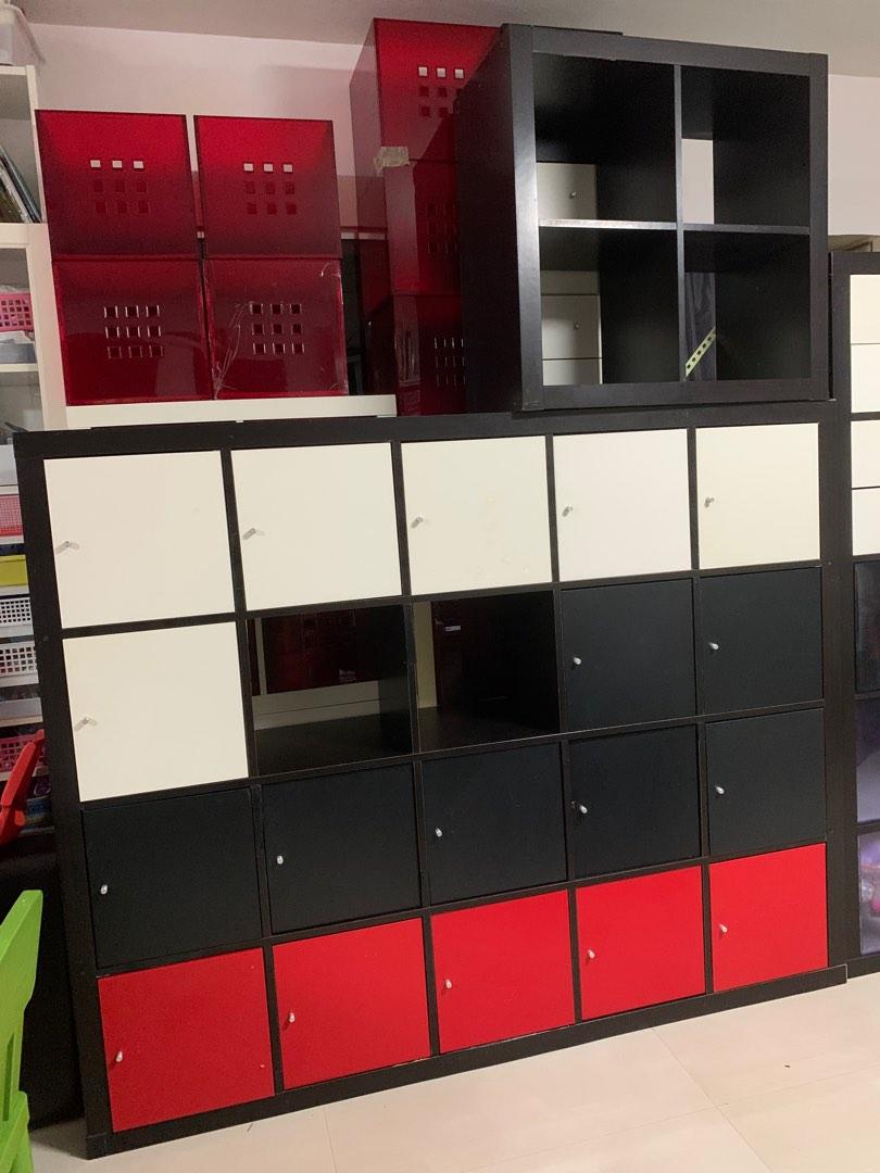 IKEA Brown Expedite / Kallax Cube Book Shelf / Cabinet / Rack 2x2 + 2x5 ...