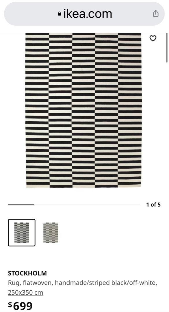 Ikea Stockholm large rug (2.5 x 3.5), Furniture & Home Living, Home ...