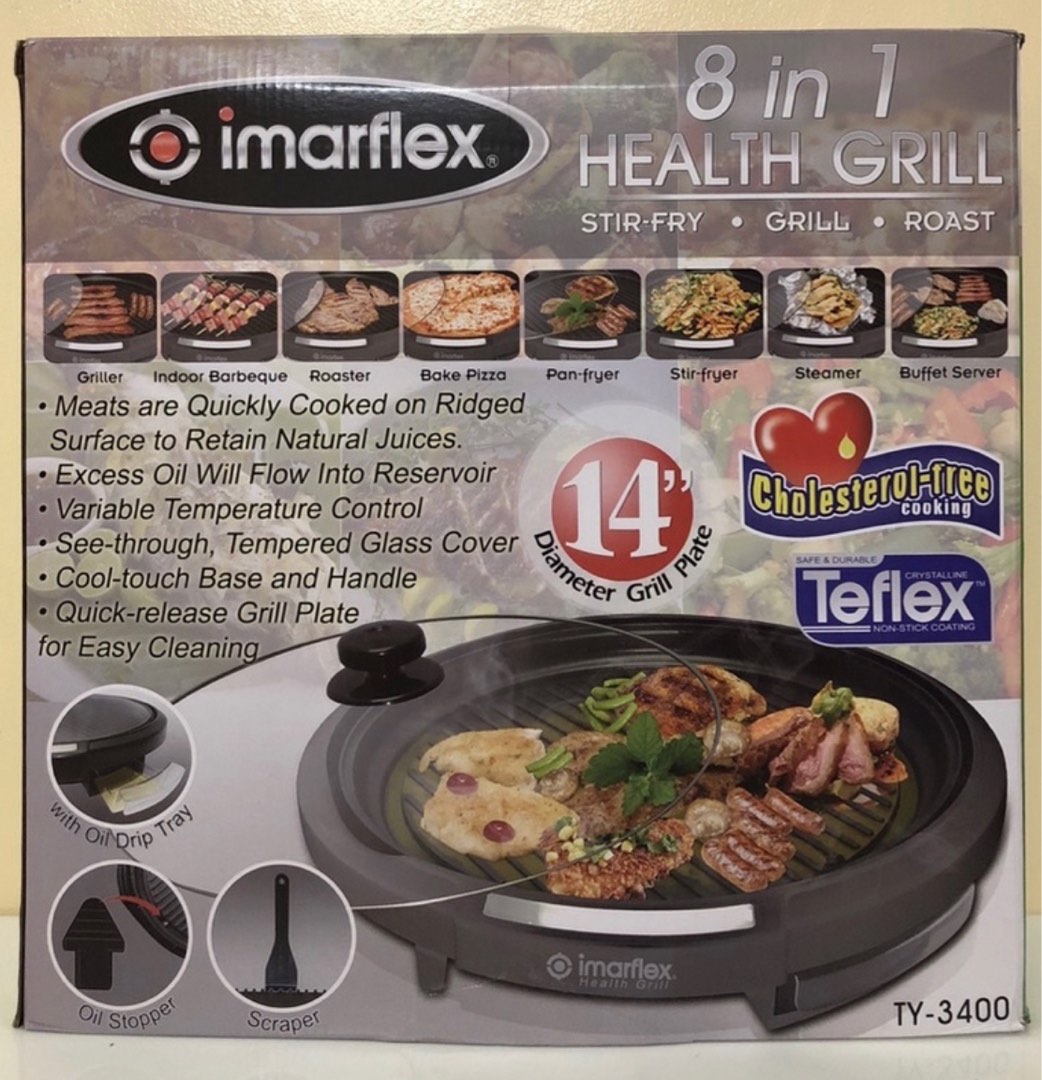 Imarflex 8 in 1 health grill, TV & Home Appliances, Kitchen Appliances ...