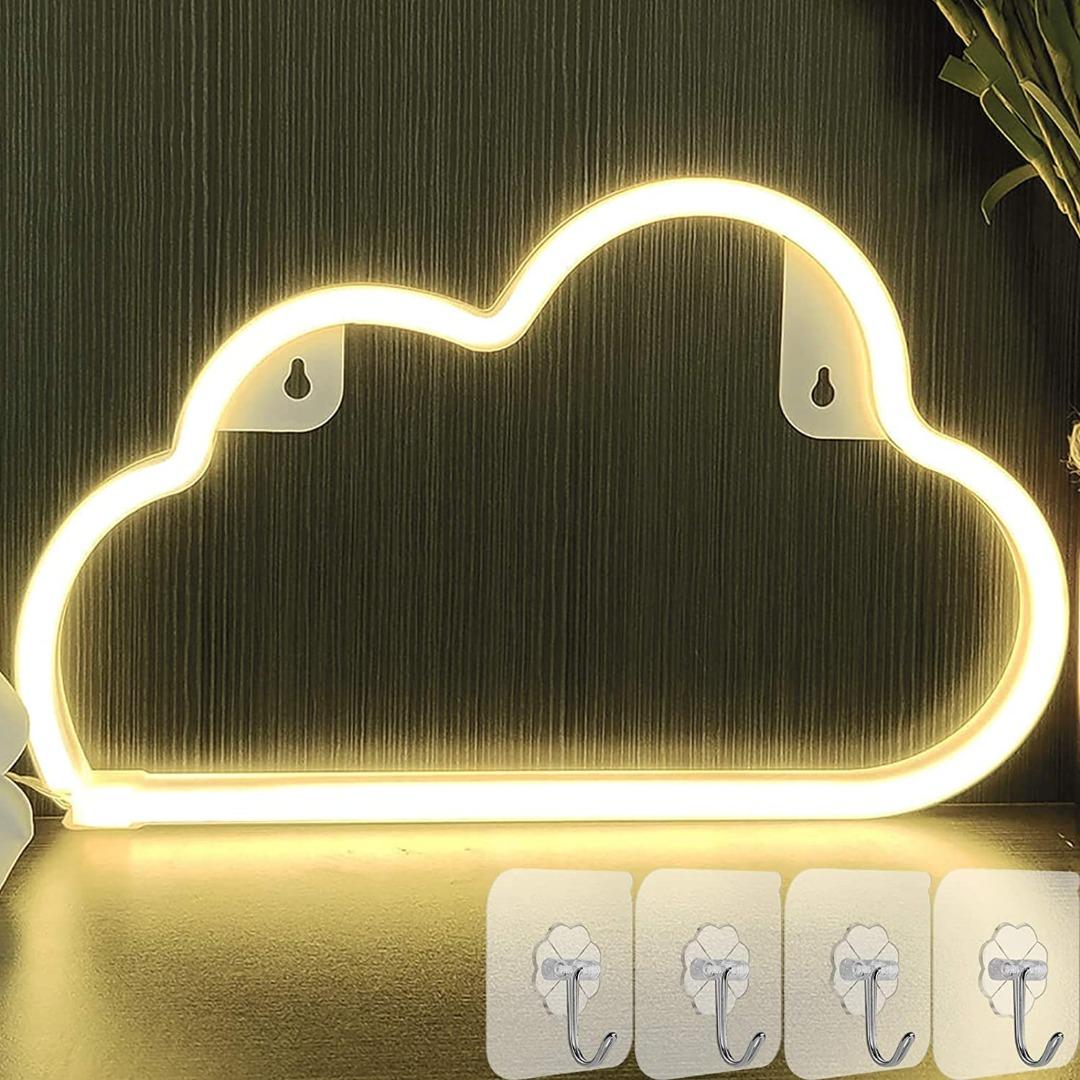 [instock] YIVIYAR Cloud Neon Lights Neon Signs Cloud Pink Neon Wall ...