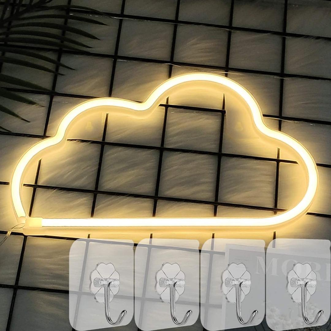 [instock] YIVIYAR Cloud Neon Lights Neon Signs Cloud Pink Neon Wall ...