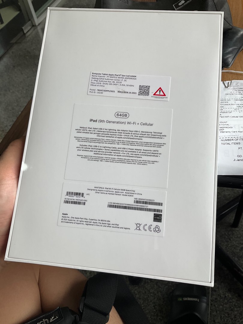 Ipad 9 ibox resmi new wifi cell cellular BNIB segel nota lengkap ...