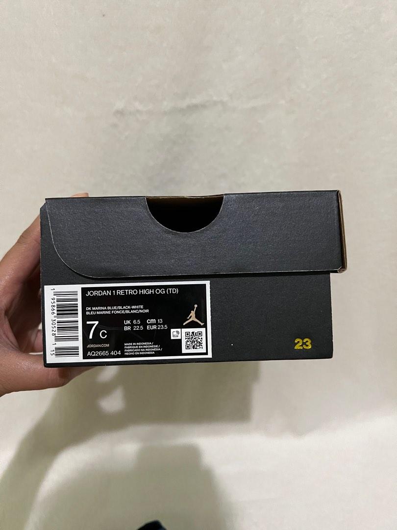 Jordan 1 Retro High OG Marina 7C, Babies & Kids, Babies & Kids Fashion ...