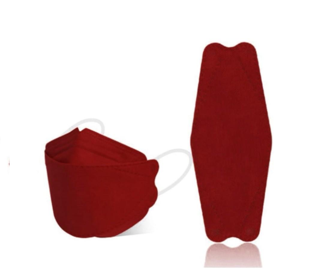 KF94 mask in maroon, Health & Nutrition, Face Masks & Face Shields on ...