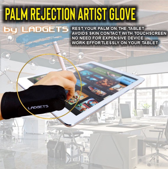 Ladgets Palm Rejection Artist Drawing Glove Painting Digital Graphic ...