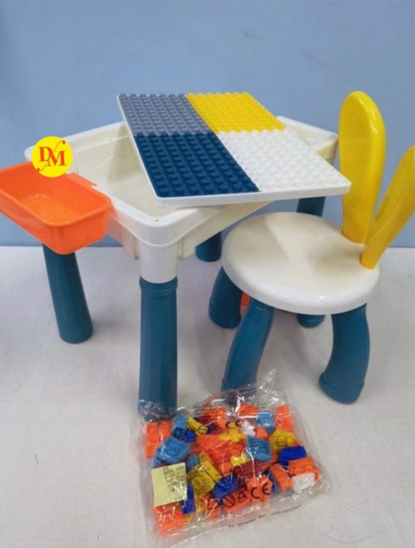 Lego block table & chair, Hobbies & Toys, Toys & Games on Carousell