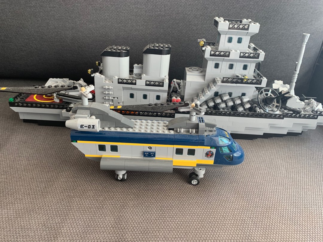 Lego navy ship & helicopter 乐高, 興趣及遊戲, 玩具 & 遊戲類 - Carousell