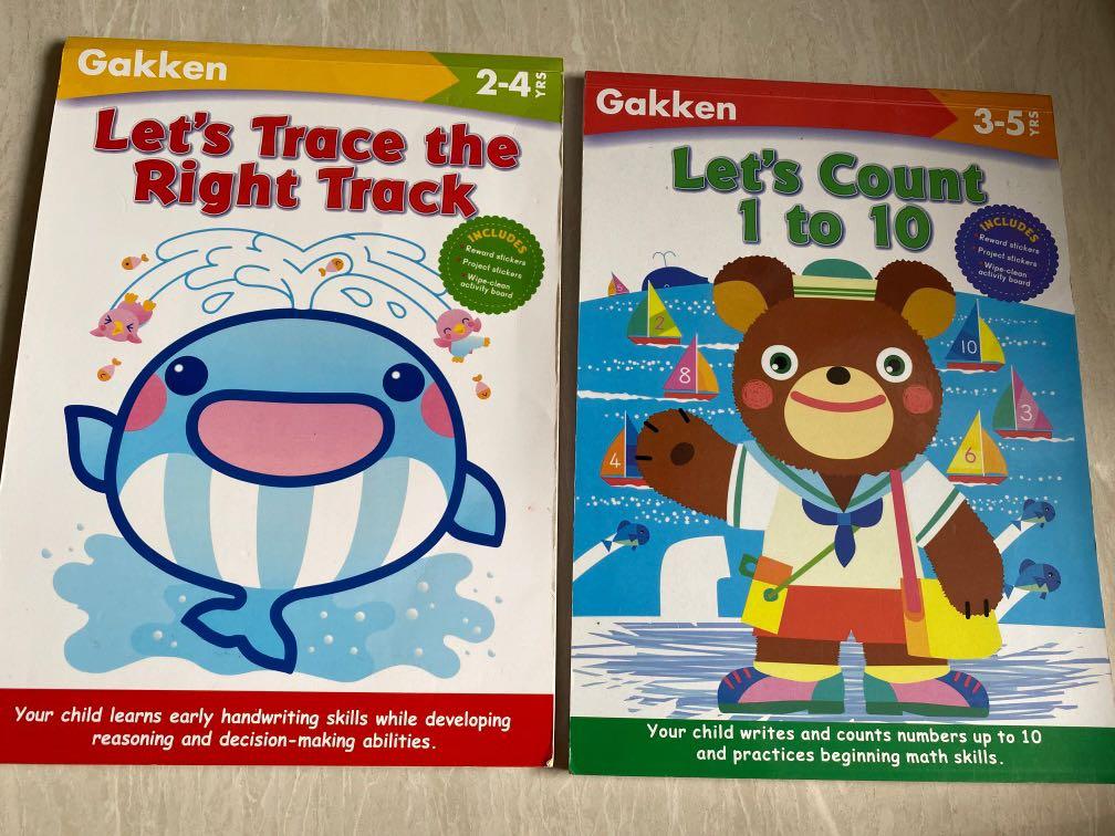 Gakken workbooks : Let’s Trace the right track / Let’s count 1 to 10 ...