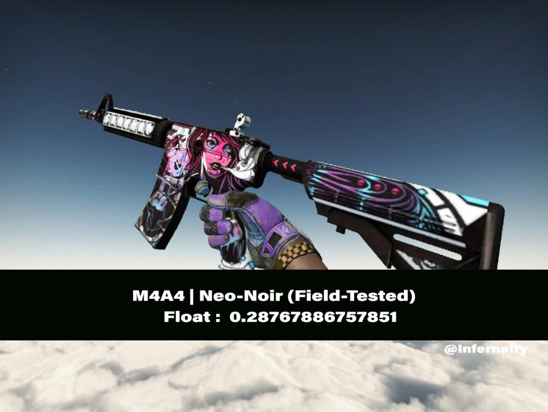 M4A4 Neo Noir FT CSGO SKINS KNIVES, Video Gaming, Gaming Accessories ...