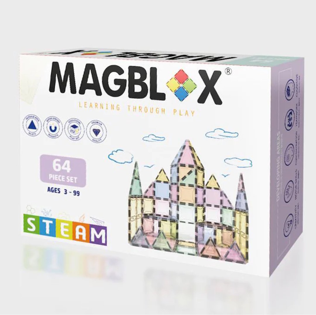 Magblox 64 Pc Pastel Light Set Bestseller, Hobbies & Toys, Toys & Games ...